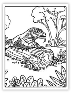 Komodo Dragon Coloring Pages (Free PDF Printables) - Simply Love Coloring
