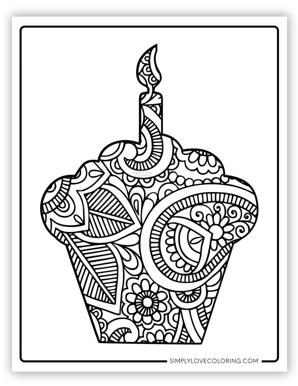 Cupcake Coloring Pages (Free PDF Printables) - Simply Love Coloring