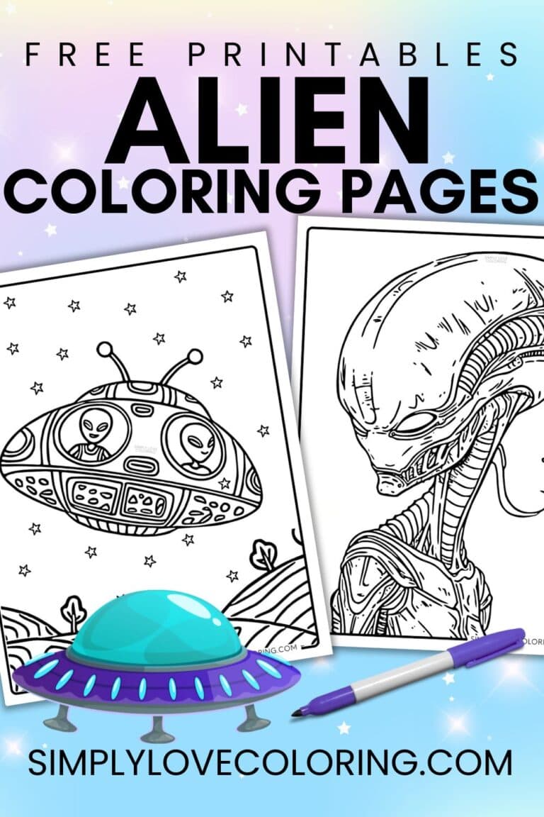 Alien Coloring Pages (Free PDF Printables) - Simply Love Coloring