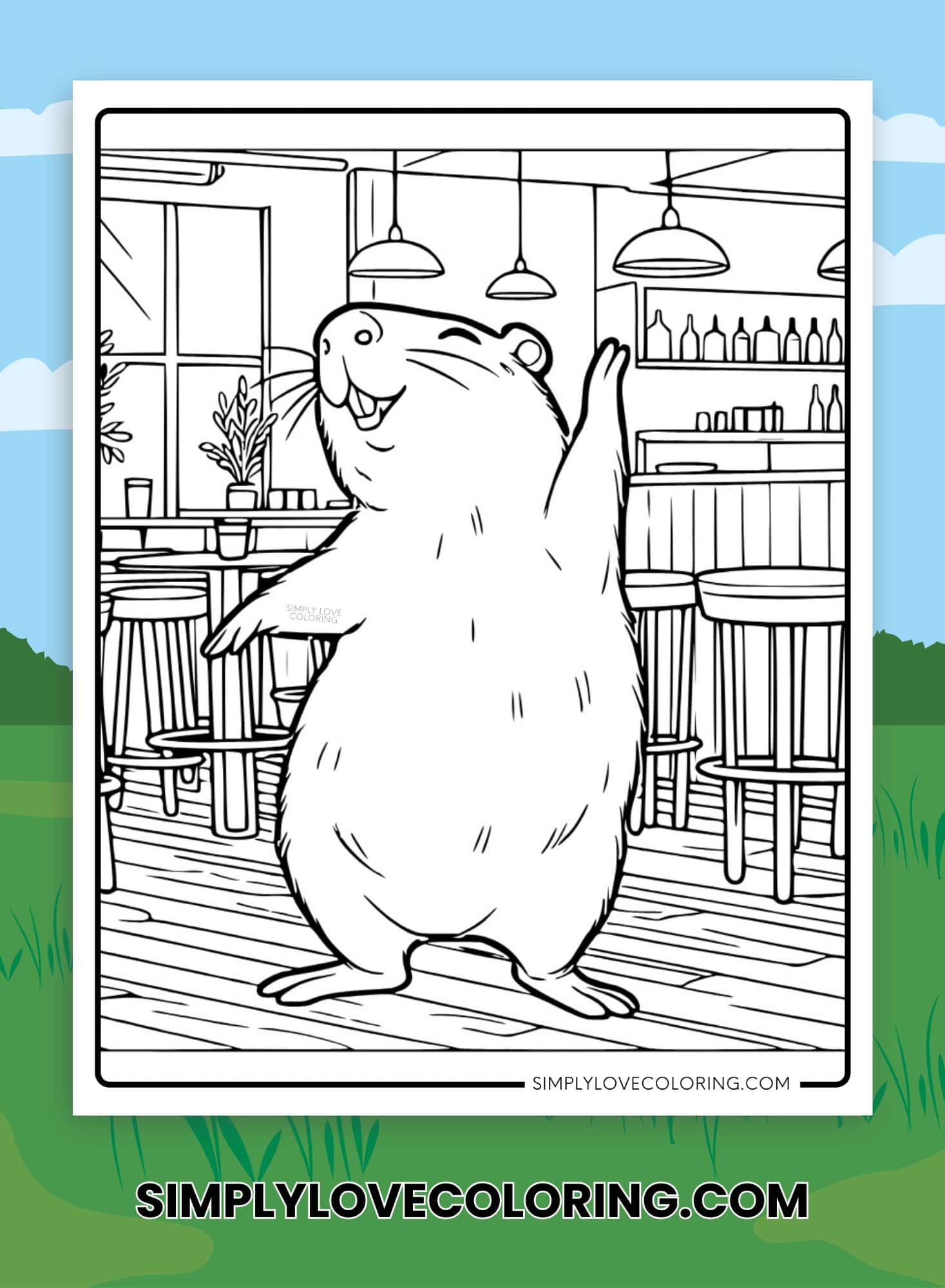 Capybara Coloring Pages (Free PDF Printables) - Simply Love Coloring