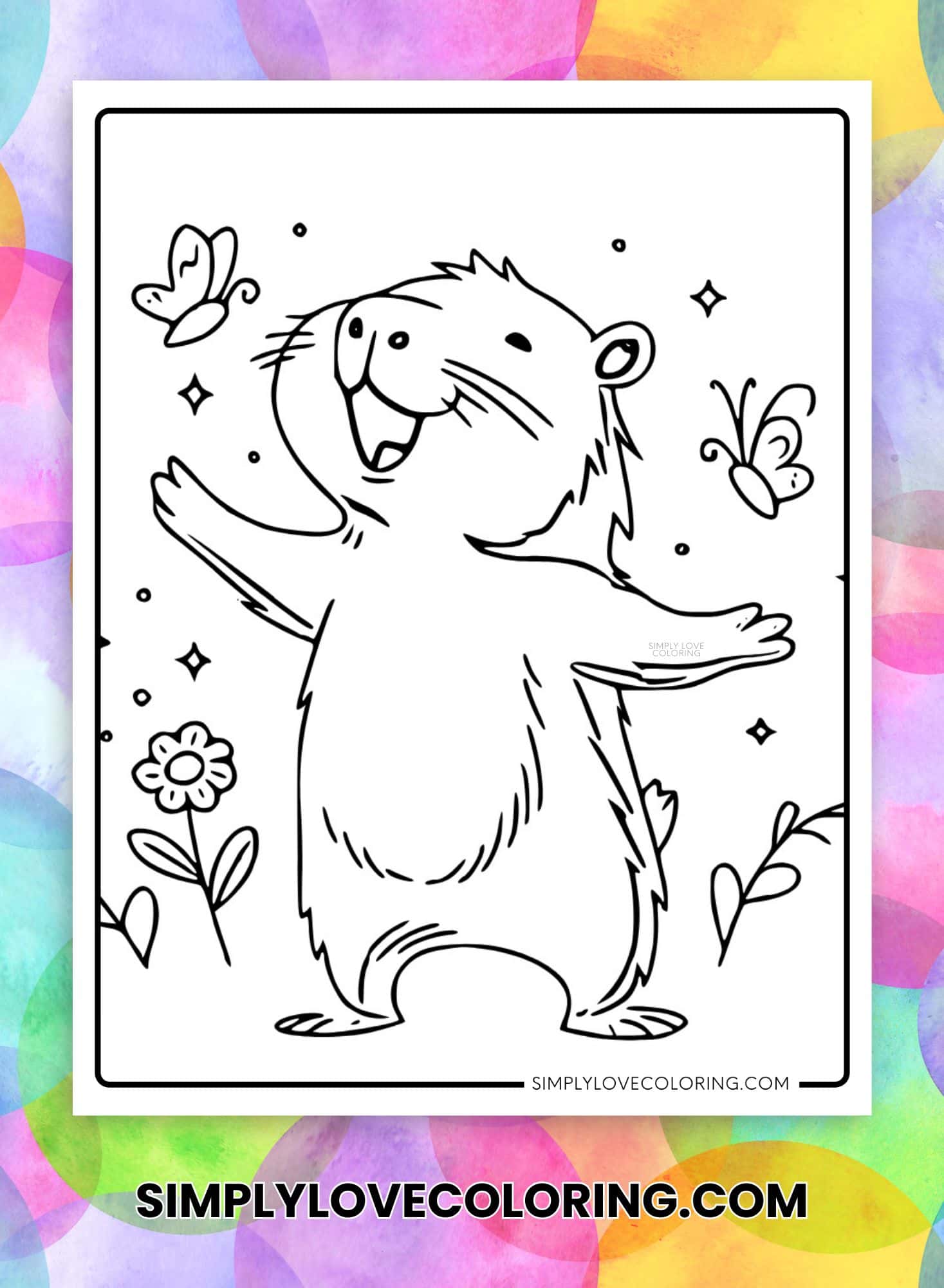 Capybara Coloring Pages (Free PDF Printables) - Simply Love Coloring