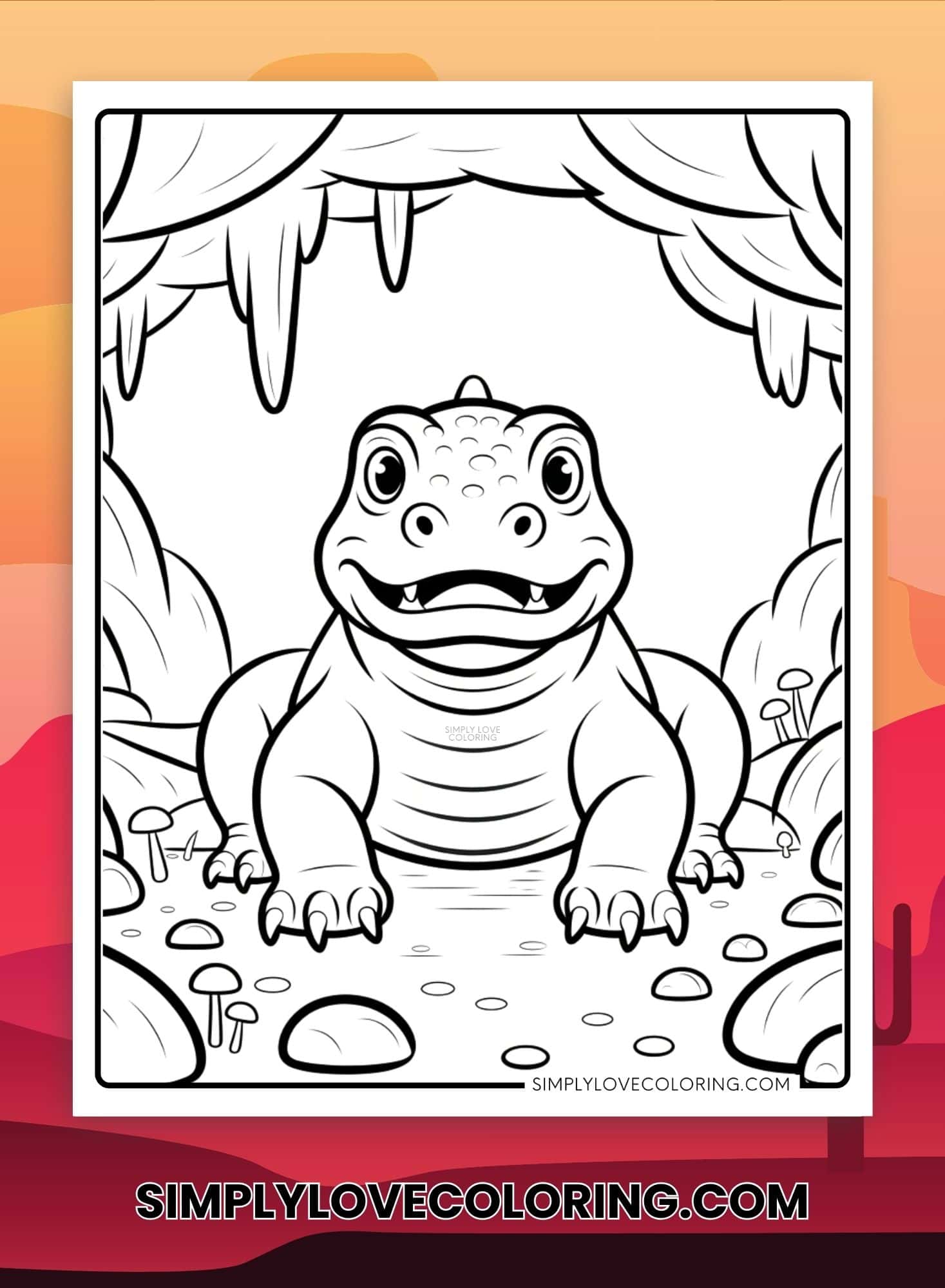 Komodo Dragon Coloring Pages (Free PDF Printables) - Simply Love Coloring