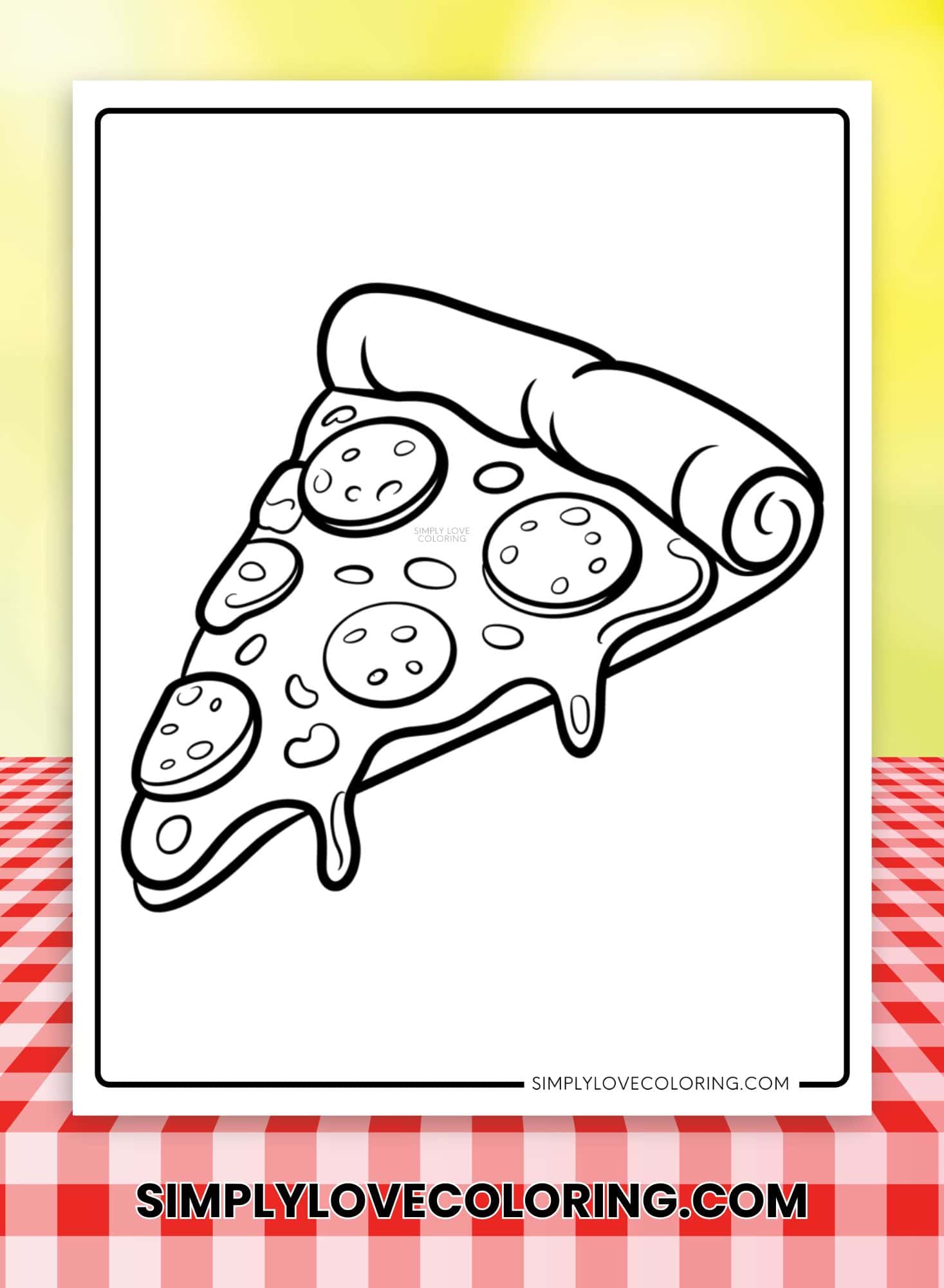 Pizza Coloring Pages (Free PDF Printables) - Simply Love Coloring
