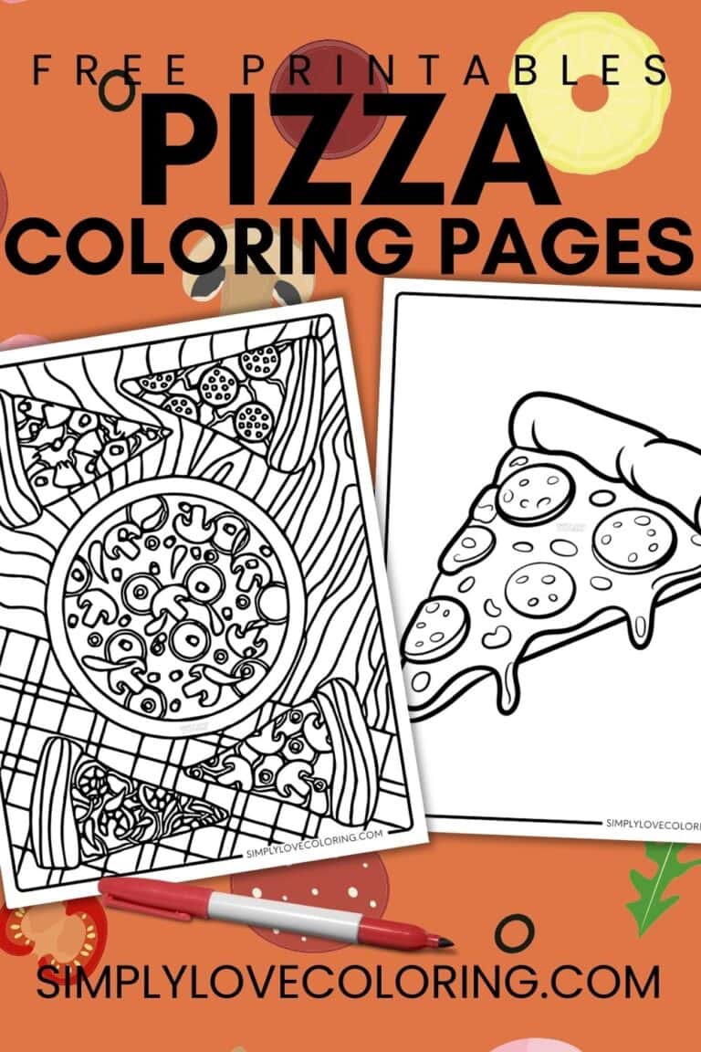 Pizza Coloring Pages (Free PDF Printables) - Simply Love Coloring