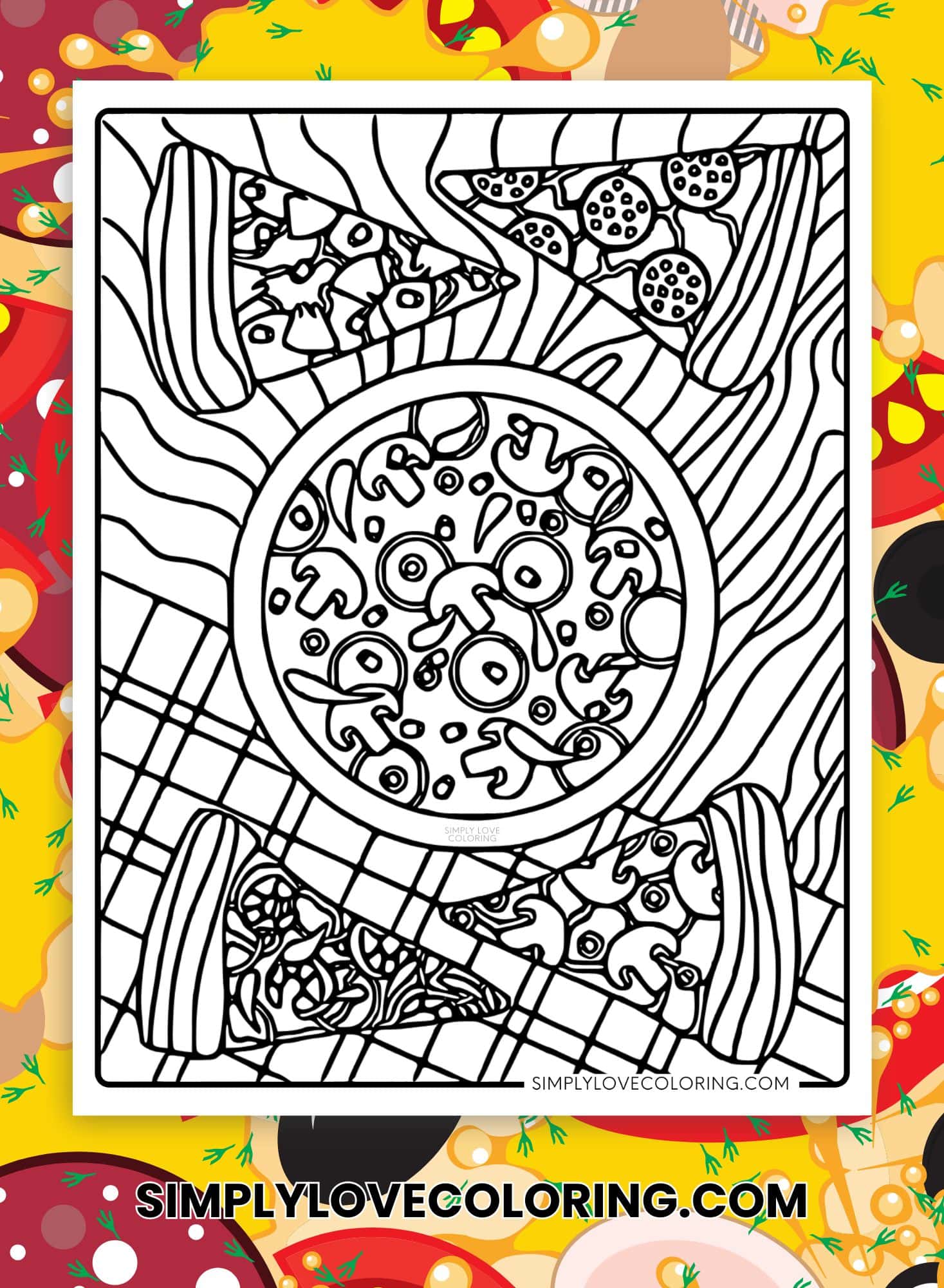 Pizza Coloring Pages (Free PDF Printables) - Simply Love Coloring