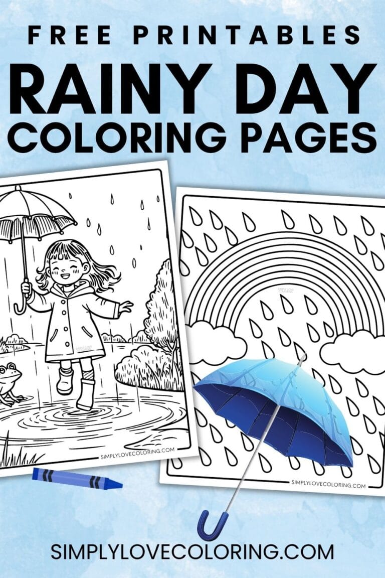 Rainy Day Coloring Pages (Free PDF Printables) - Simply Love Coloring