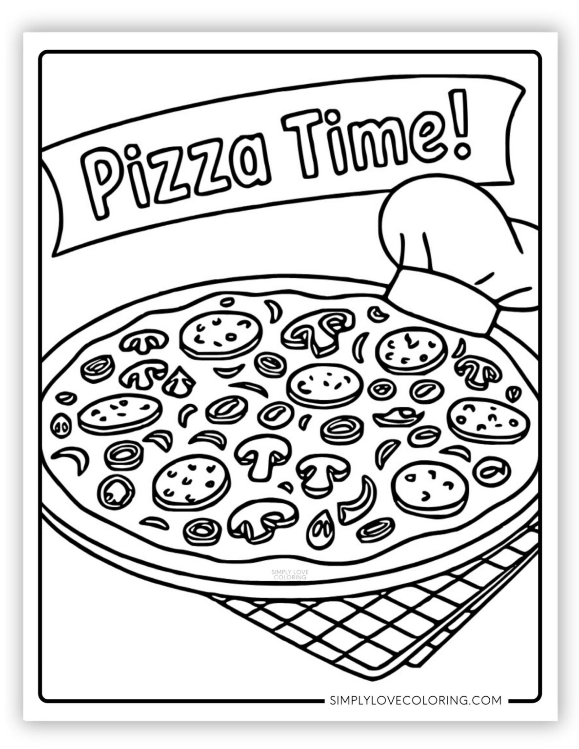 Pizza Coloring Pages (Free PDF Printables) - Simply Love Coloring