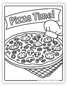 Pizza Coloring Pages (Free PDF Printables) - Simply Love Coloring