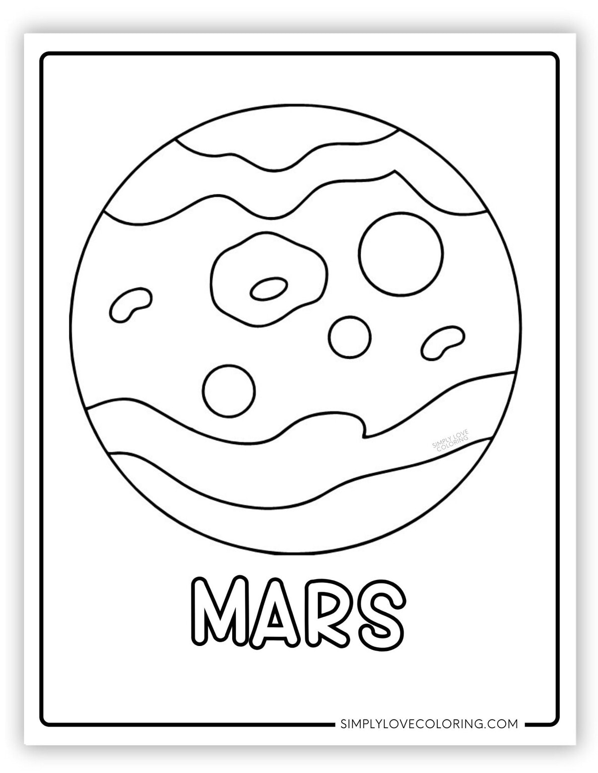 Planet Coloring Pages (Free PDF Printables) - Simply Love Coloring