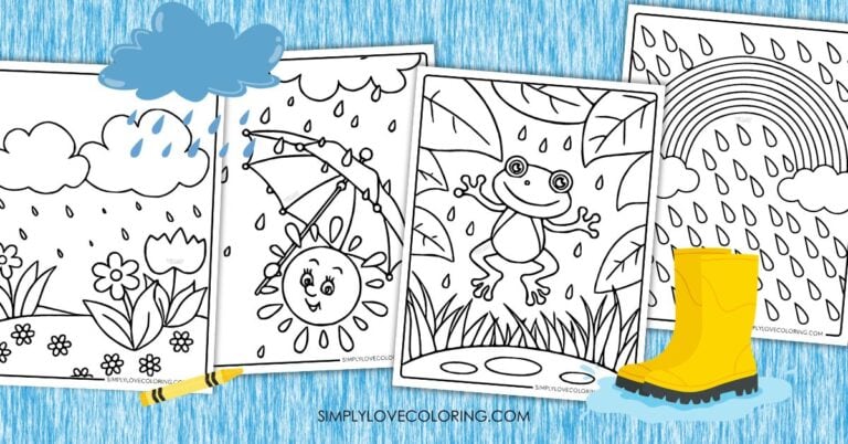 Rainy Day Coloring Pages (Free PDF Printables) - Simply Love Coloring