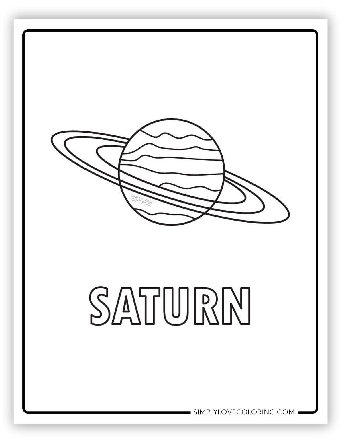 Planet Coloring Pages (Free PDF Printables) - Simply Love Coloring