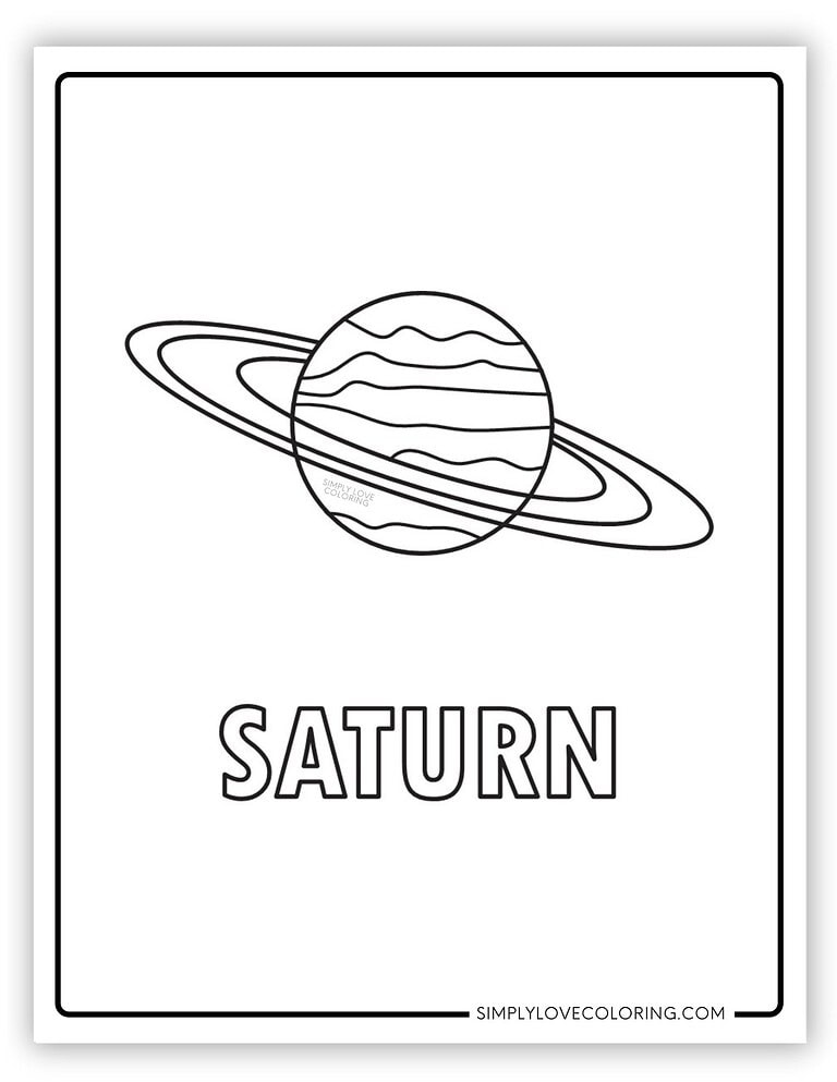Planet Coloring Pages (Free PDF Printables) - Simply Love Coloring