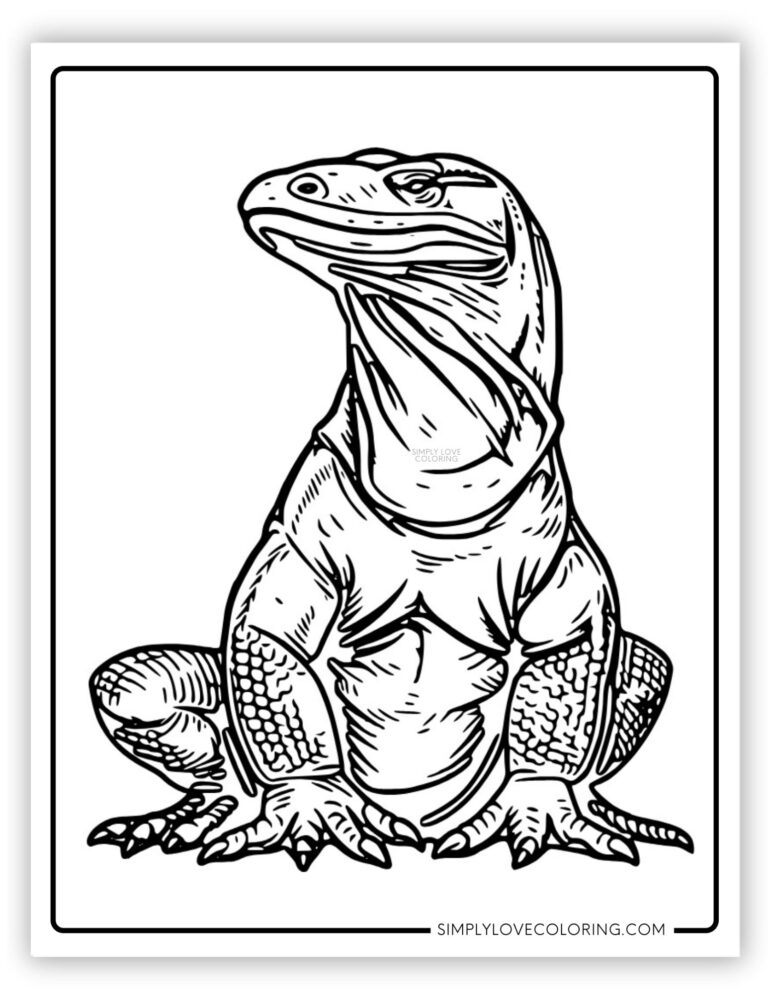 Komodo Dragon Coloring Pages (Free PDF Printables) - Simply Love Coloring