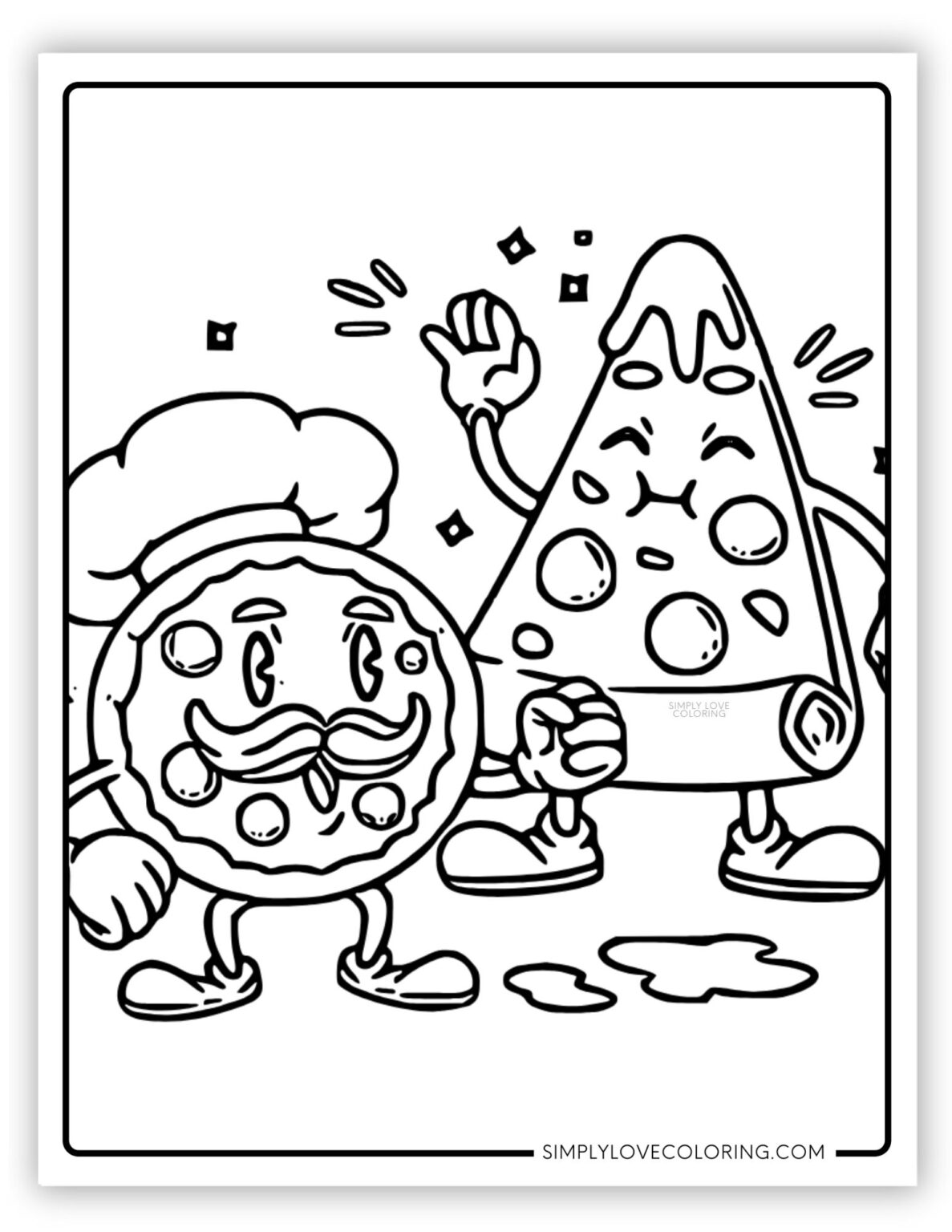 Pizza Coloring Pages (Free PDF Printables) - Simply Love Coloring