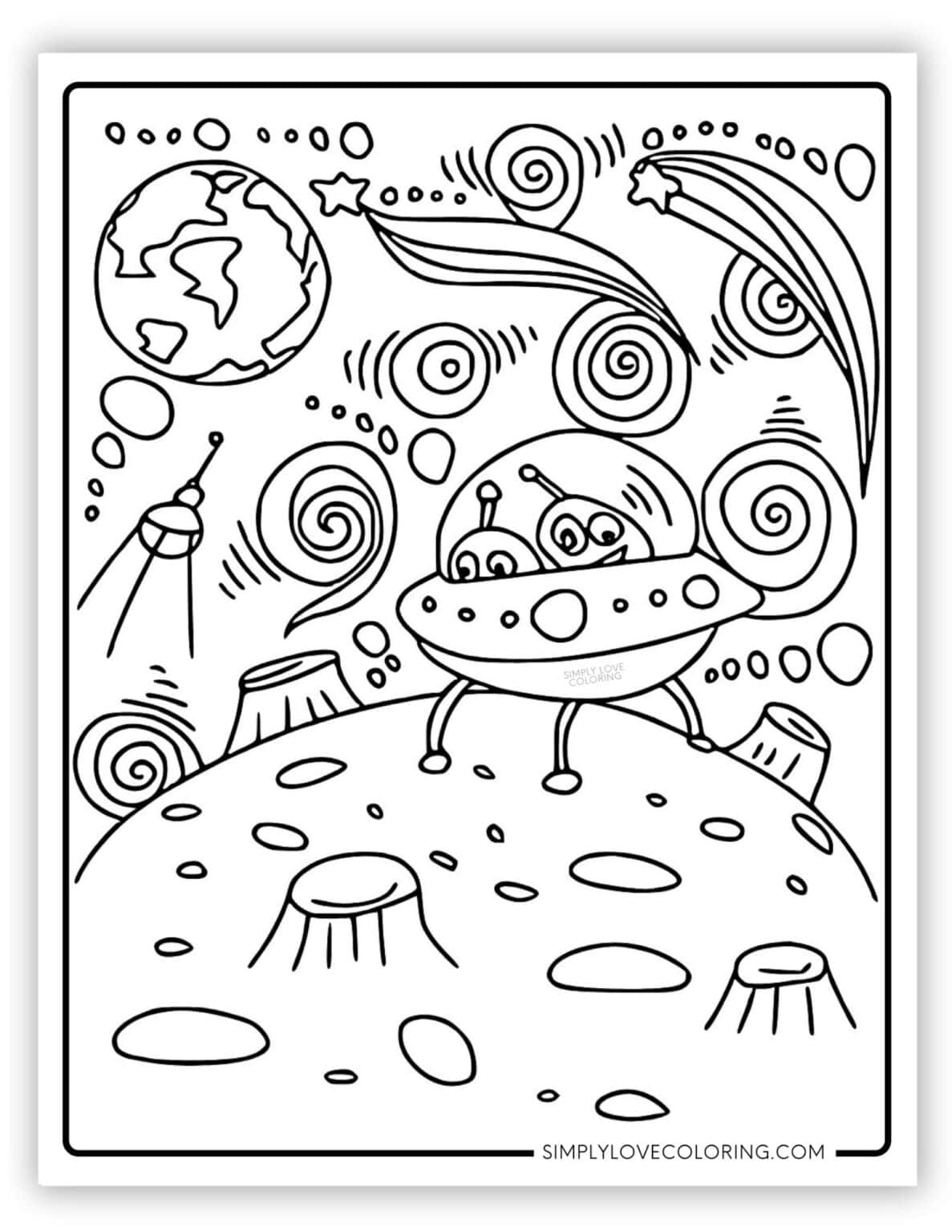 Alien Coloring Pages (Free PDF Printables) - Simply Love Coloring