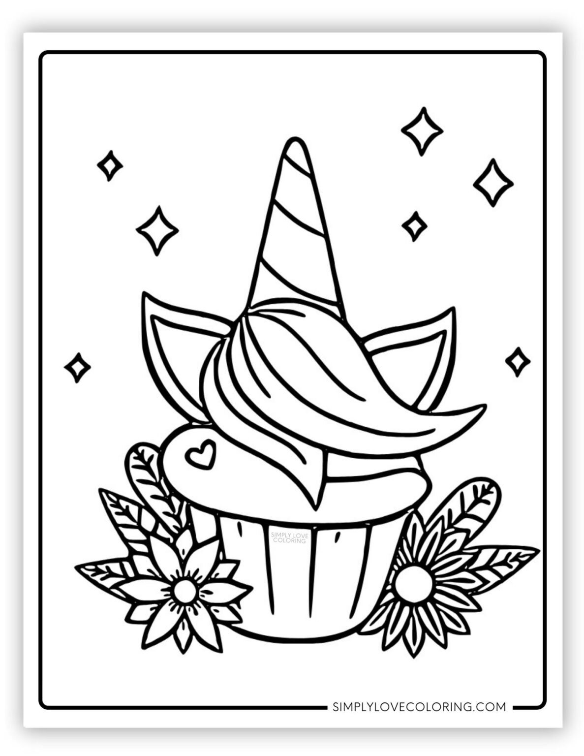 Cupcake Coloring Pages (Free PDF Printables) - Simply Love Coloring