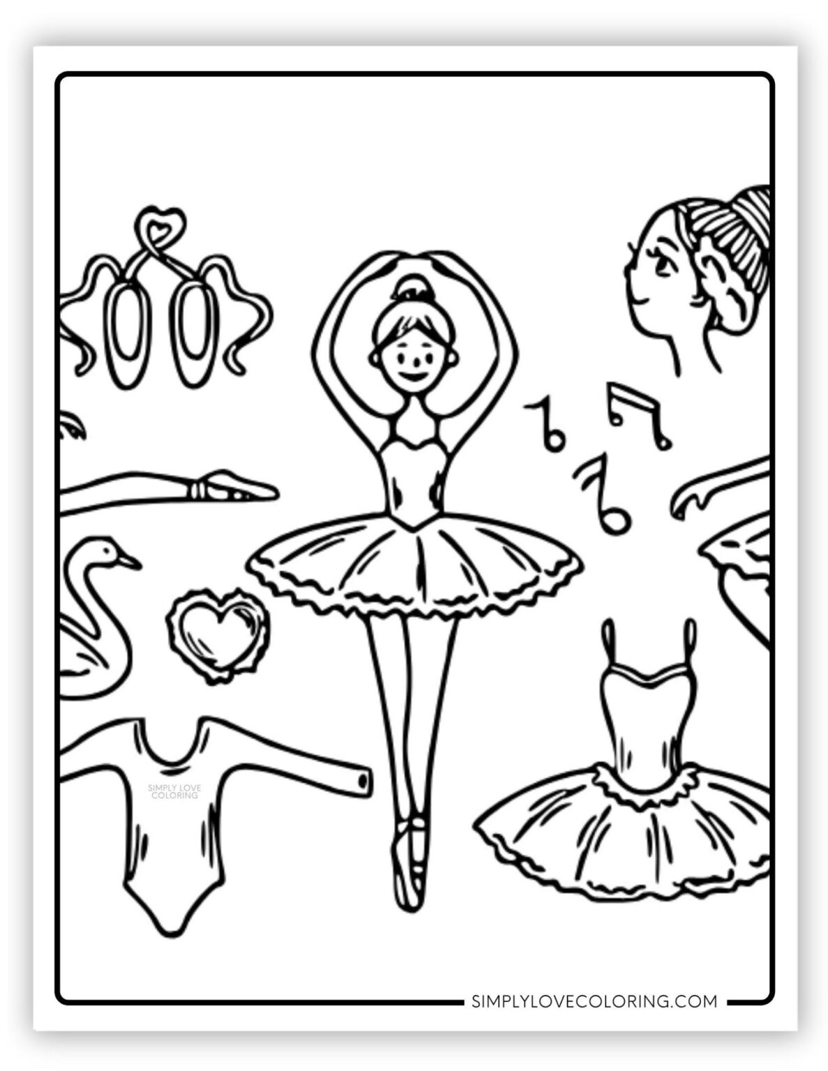 Ballerina Coloring Pages (Free PDF Printables) - Simply Love Coloring