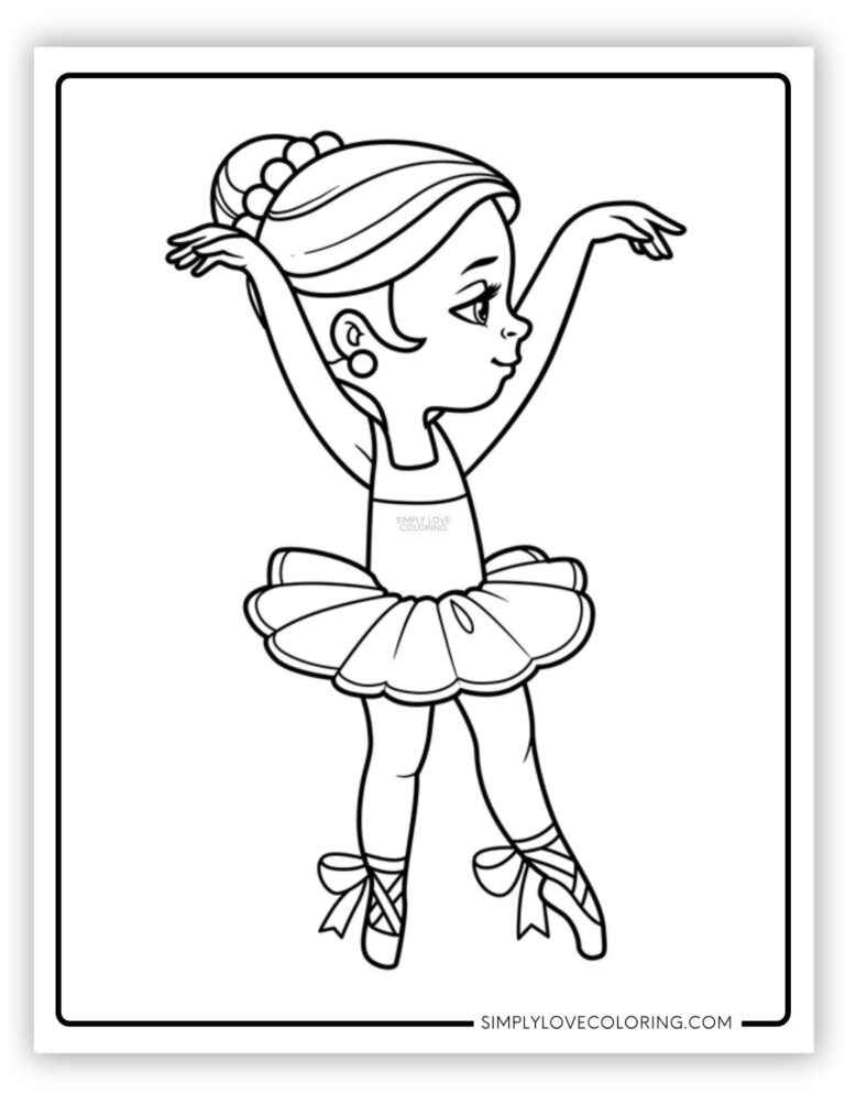 Ballerina Coloring Pages (Free PDF Printables) - Simply Love Coloring