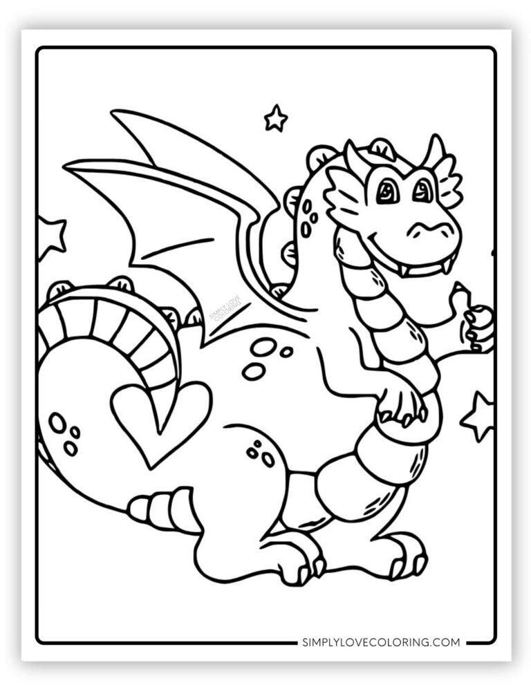 Dragon Coloring Pages (Free PDF Printables) - Simply Love Coloring