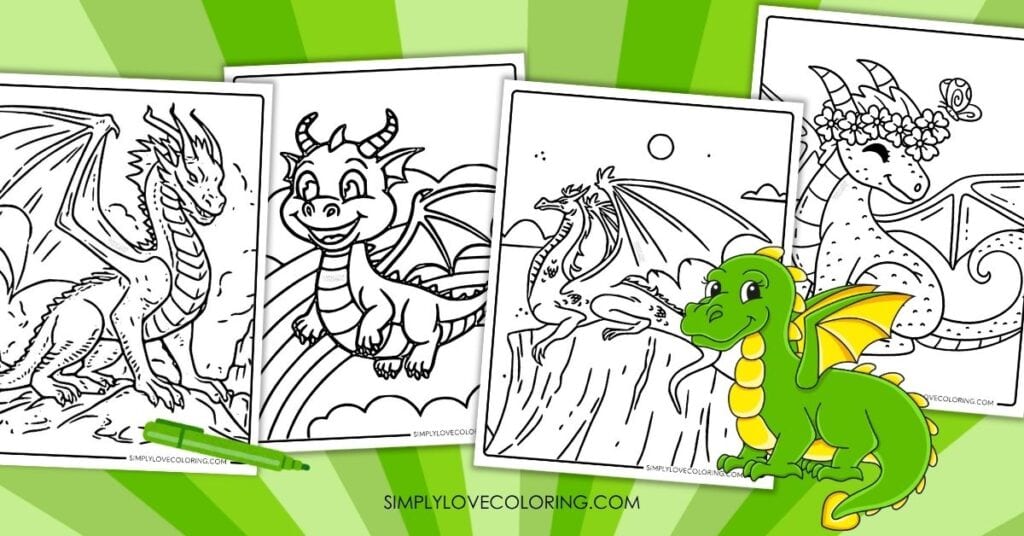 Dragon Coloring Pages (Free PDF Printables) - Simply Love Coloring