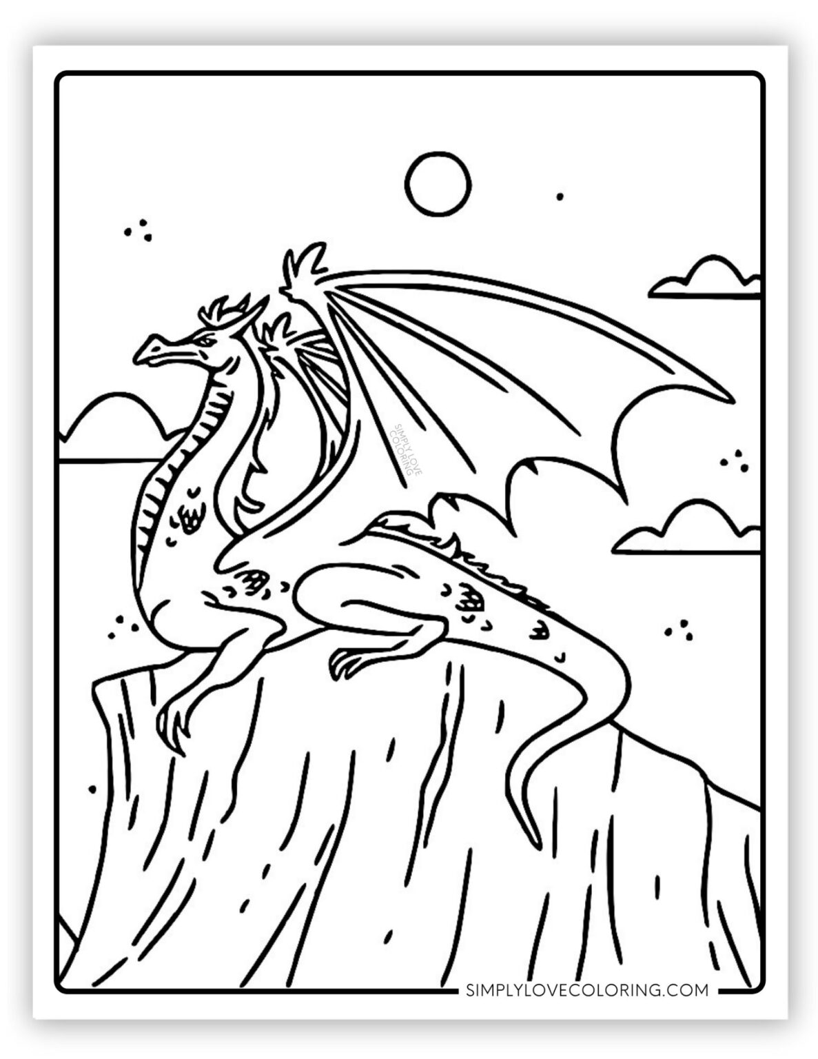 Dragon Coloring Pages (Free PDF Printables) - Simply Love Coloring