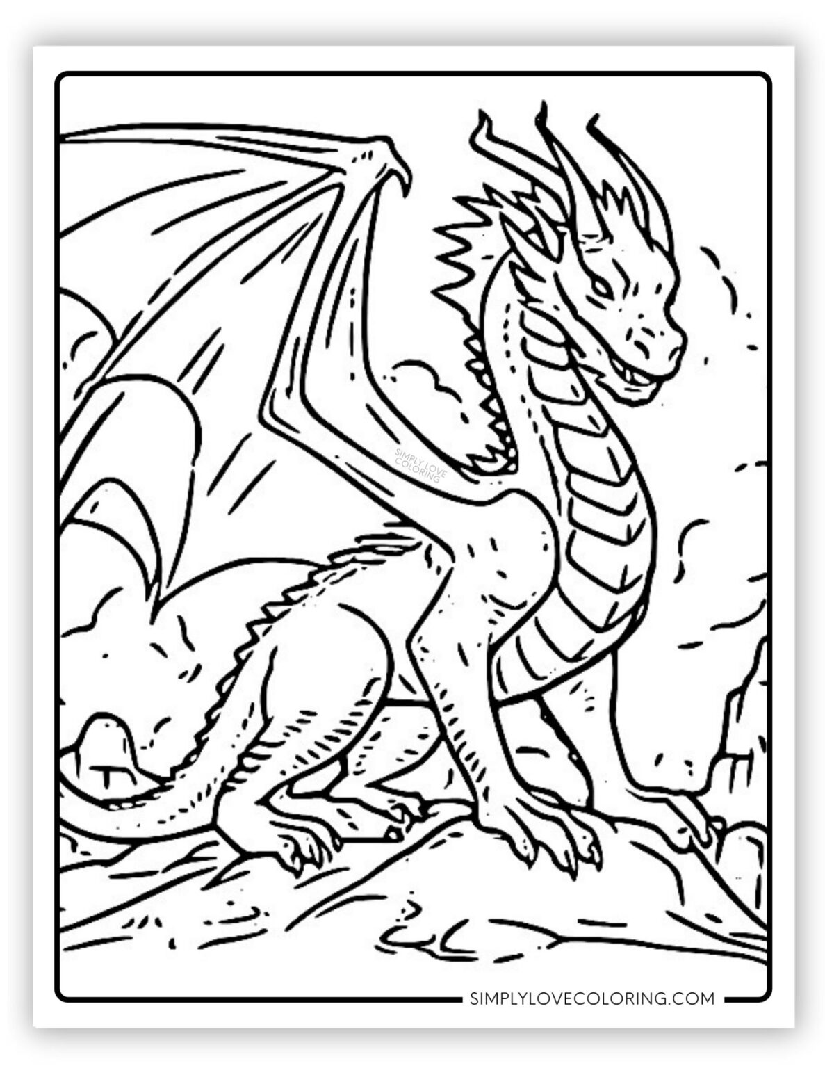 Dragon Coloring Pages (Free PDF Printables) - Simply Love Coloring