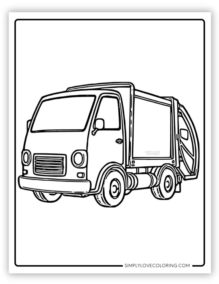 Garbage Truck Coloring Pages (Free PDF Printables) - Simply Love Coloring