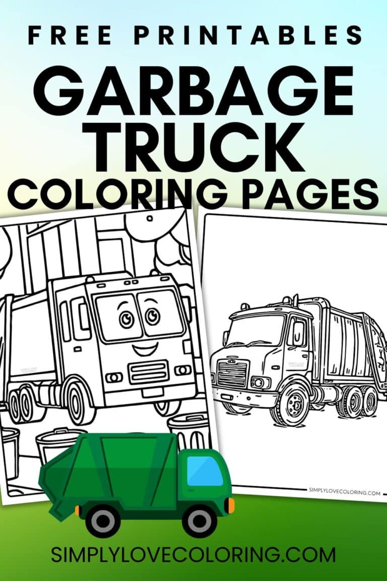 Garbage Truck Coloring Pages (Free PDF Printables) - Simply Love Coloring