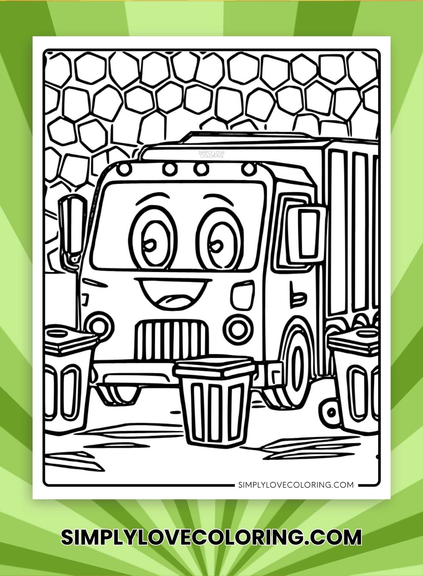 Garbage Truck Coloring Pages (Free PDF Printables) - Simply Love Coloring